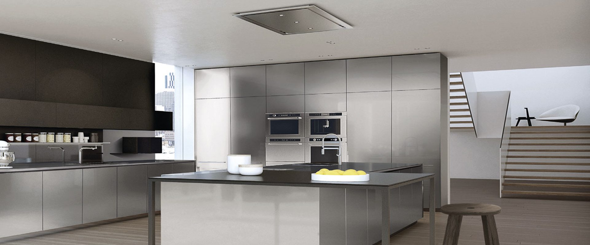 100cm Ceiling Cooker Hoods | Large Flush-Mounted Extractors | LuxAir