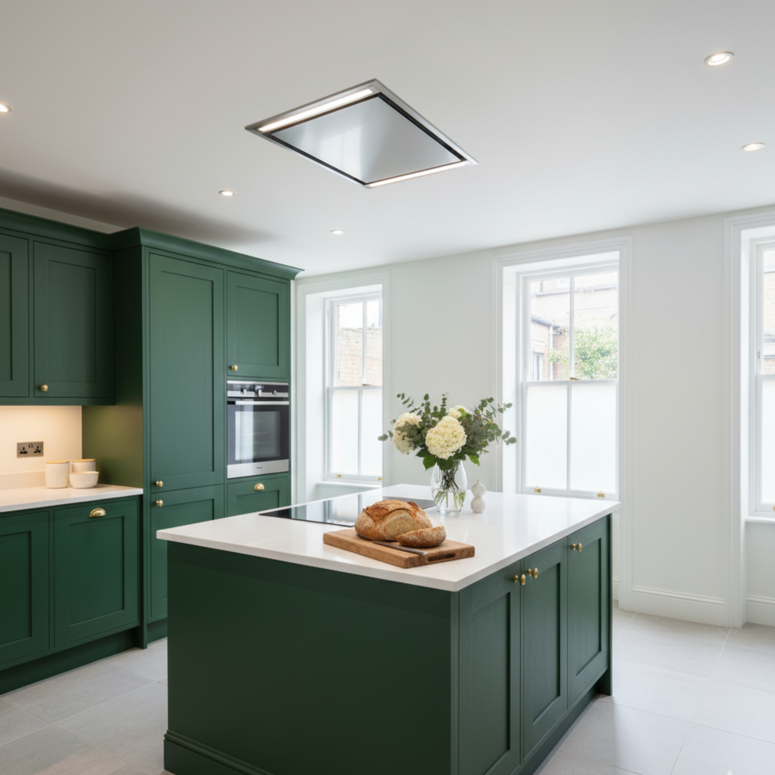 100cm Ceiling Cooker Hoods | A+ Quiet Motor | LED Lighting | 800 m³/hr