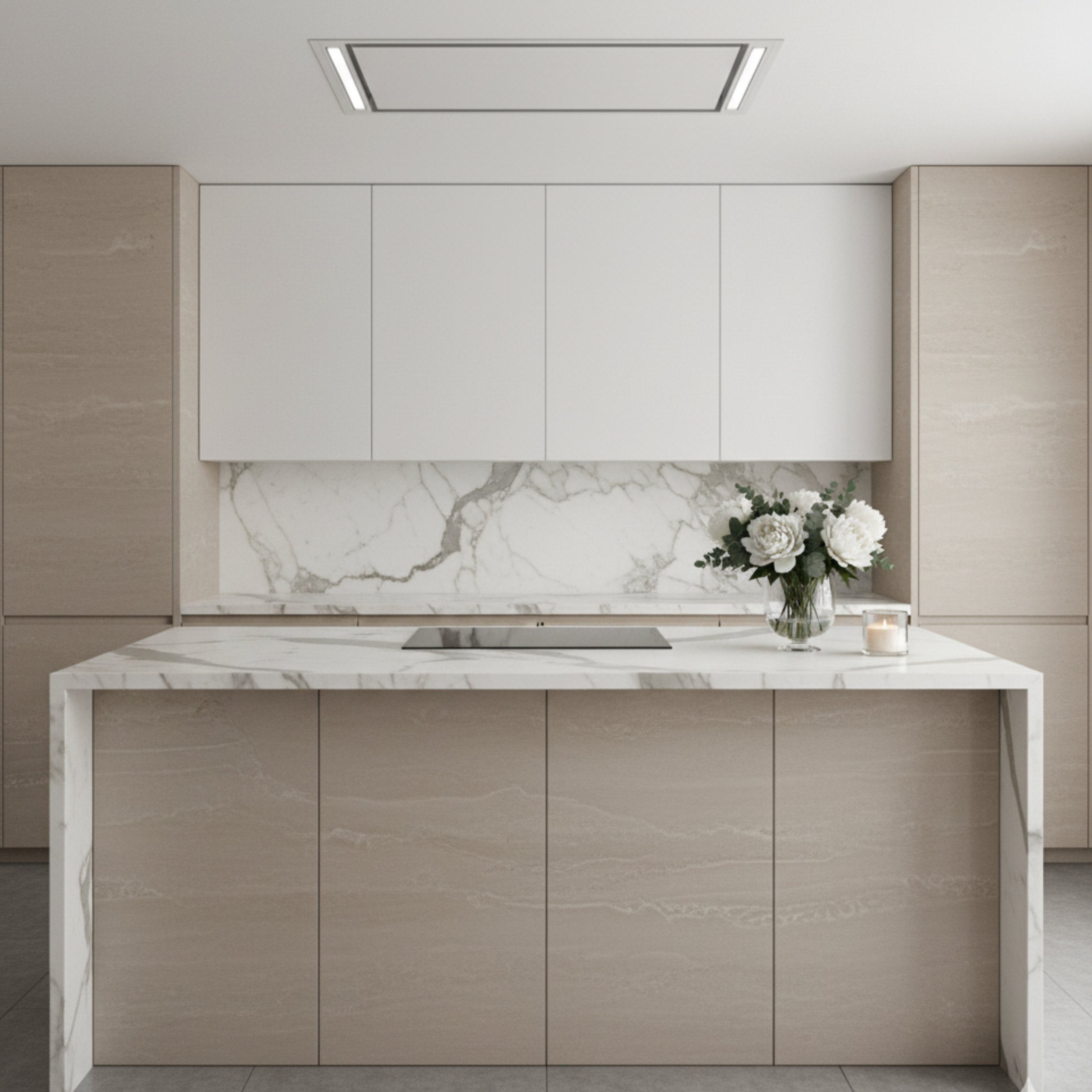 100cm Ceiling Cooker Hoods | A+ Quiet Motor | LED Lighting | 800 m³/hr