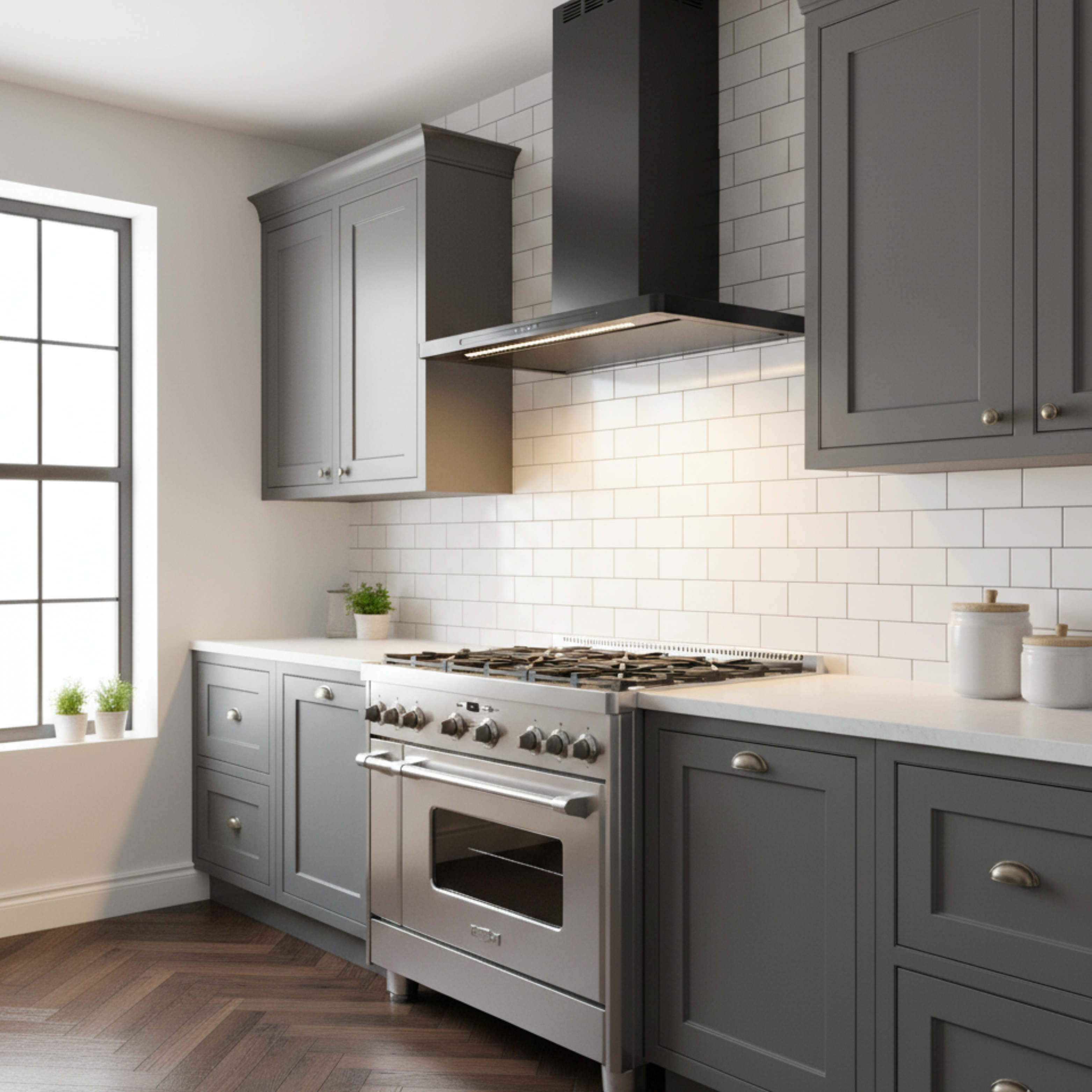 Linea T Shaped Slimline wall mounted cooker hoods 60cm to 110cm Colour ...