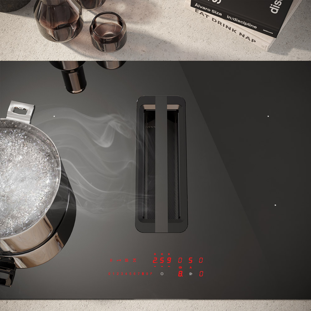 Induction Hob with Integrated Extractor – Sleek All-in-One Venting Hob